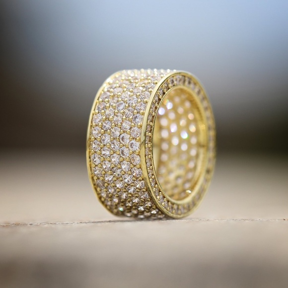 Jacore Jewelers | Accessories | Iced Yellow Gold Plated Mens Fashion ...